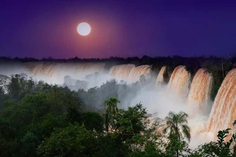 Iguazu Falls At Night