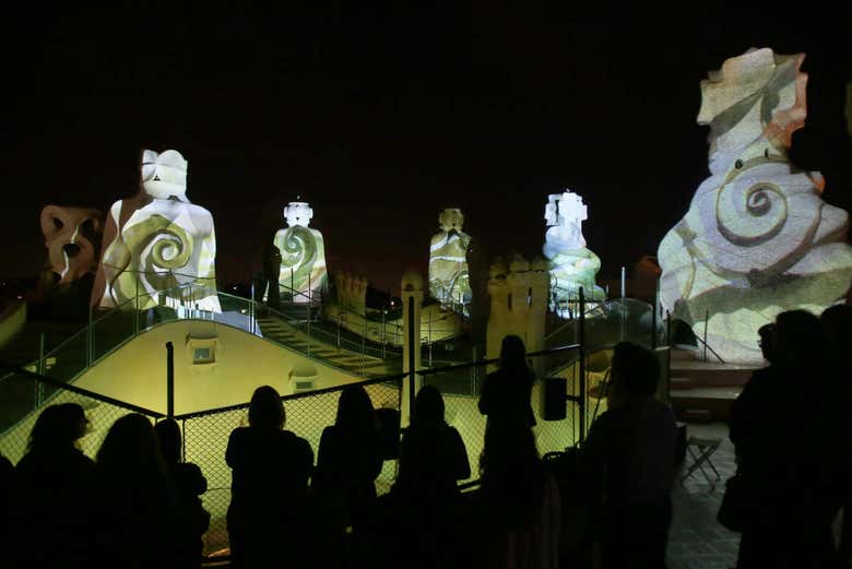 Visite de nuit et spectacle audiovisuel à la Casa Milà, Barcelone