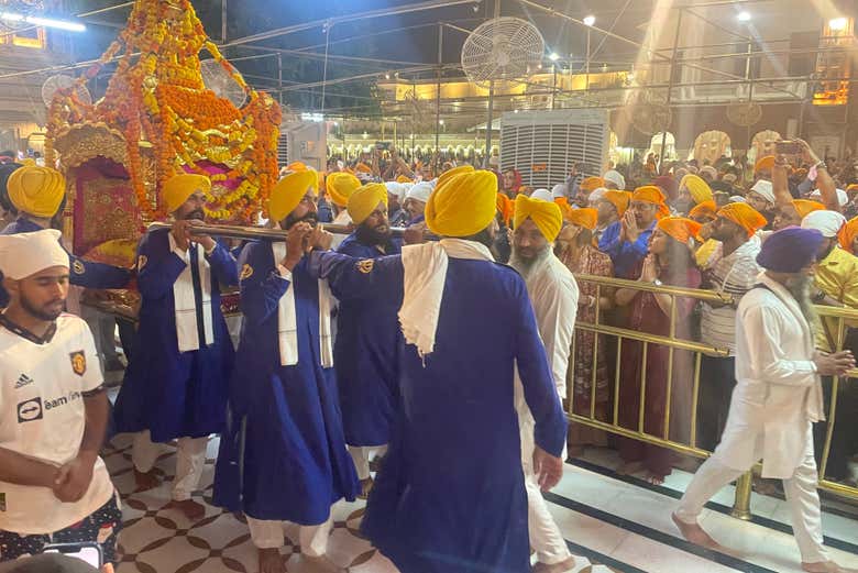 Palki Sahib Ceremony at the Golden Temple, Amritsar