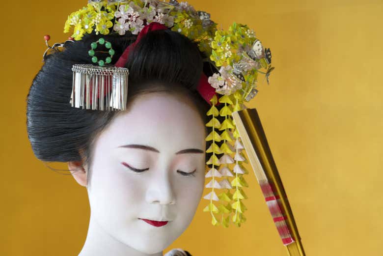Spettacolo di danza Kyomai al Museo d'Arte Gion Kagai, Kyoto