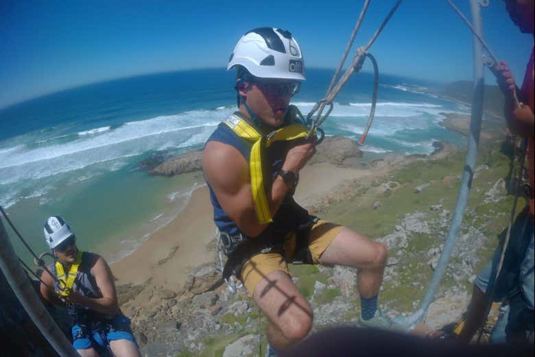 Rápel en la Reserva Natural de Robberg desde Plettenberg Bay