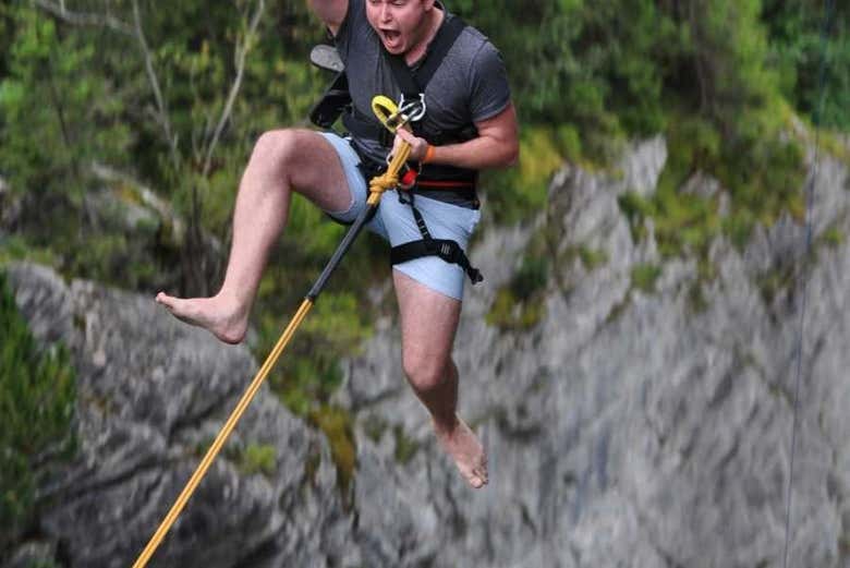 Grindelwald Glacier Canyon Bungee Jumping from Interlaken